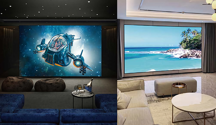 More distinctive contrast than that of the premium large format theaters.